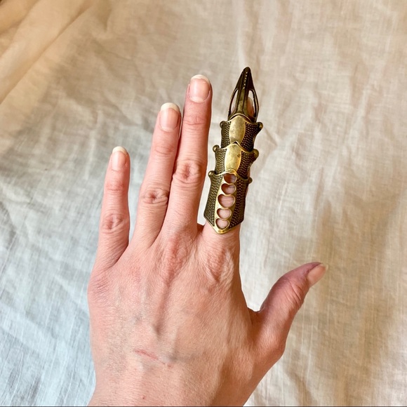 PLK | Jewelry | Gold Brass Full Finger Claw Ring | Poshmark